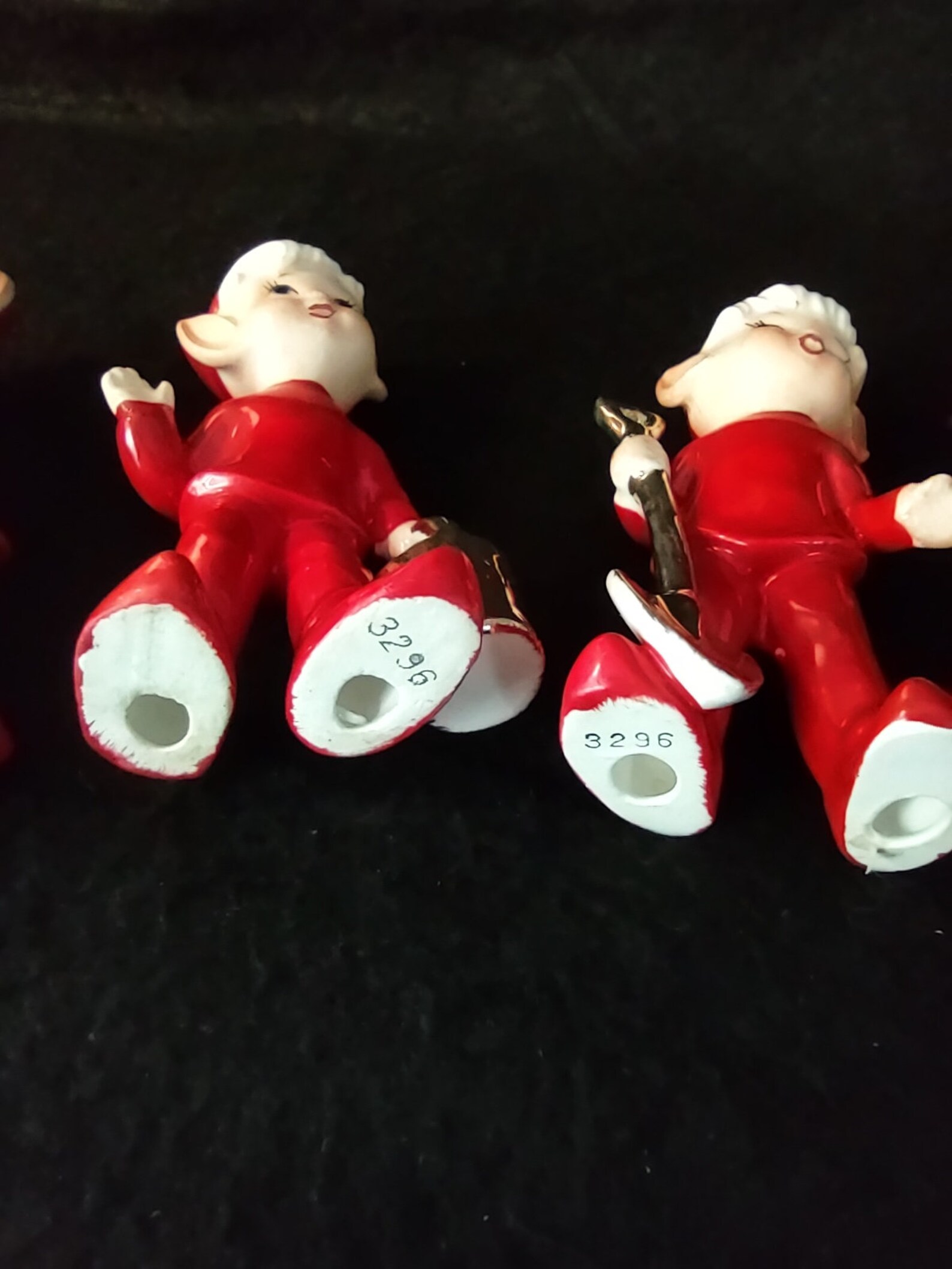 Set of 5 1950s Lefton Ceramic Gardening Pixies With Gold - Etsy
