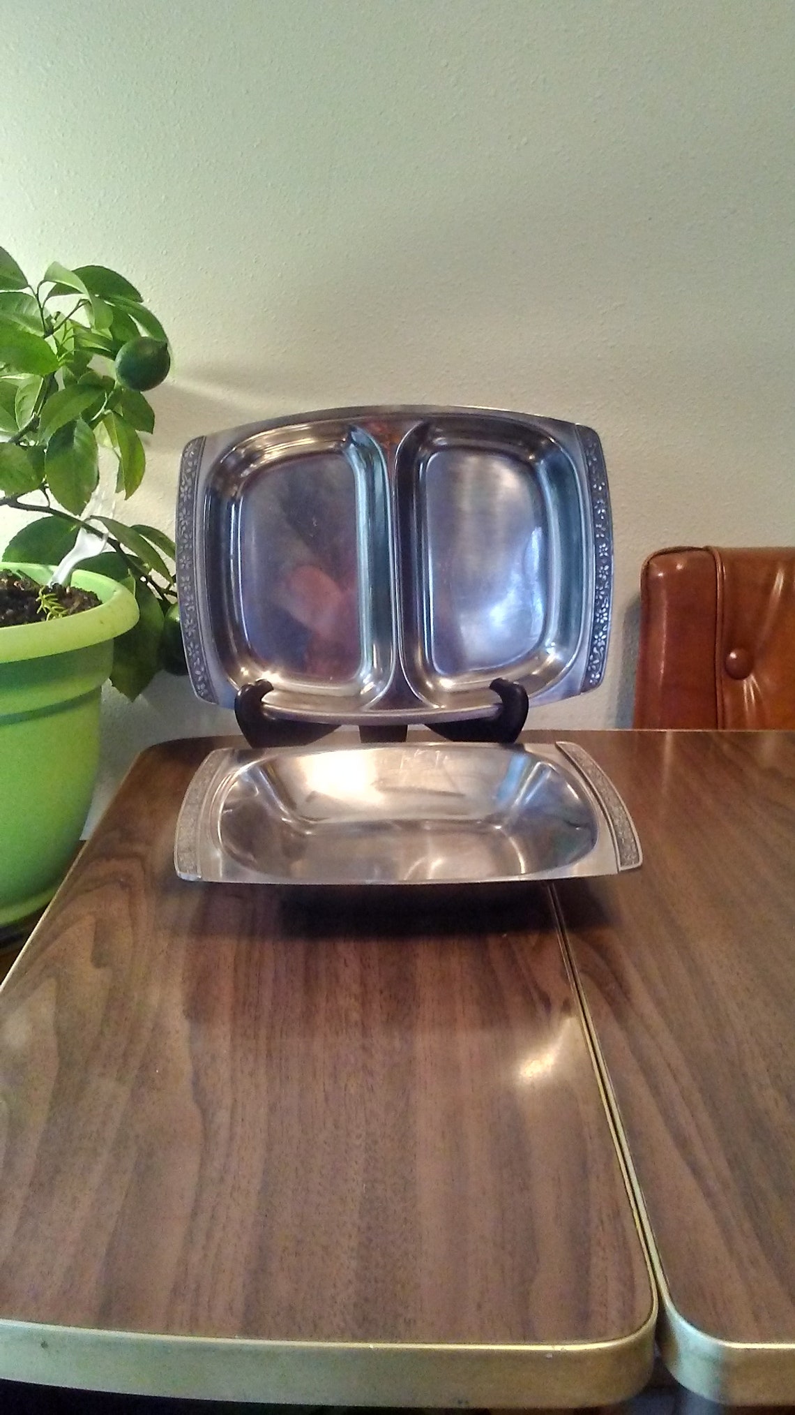 Set of 2 Mid Century Stainless Steel Japan Serving Dishes | Etsy