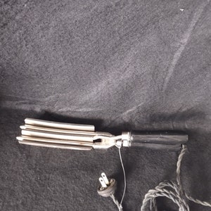 Vintage Wood Handled Double Barrel Curling Iron - 1930s Curling Iron ...