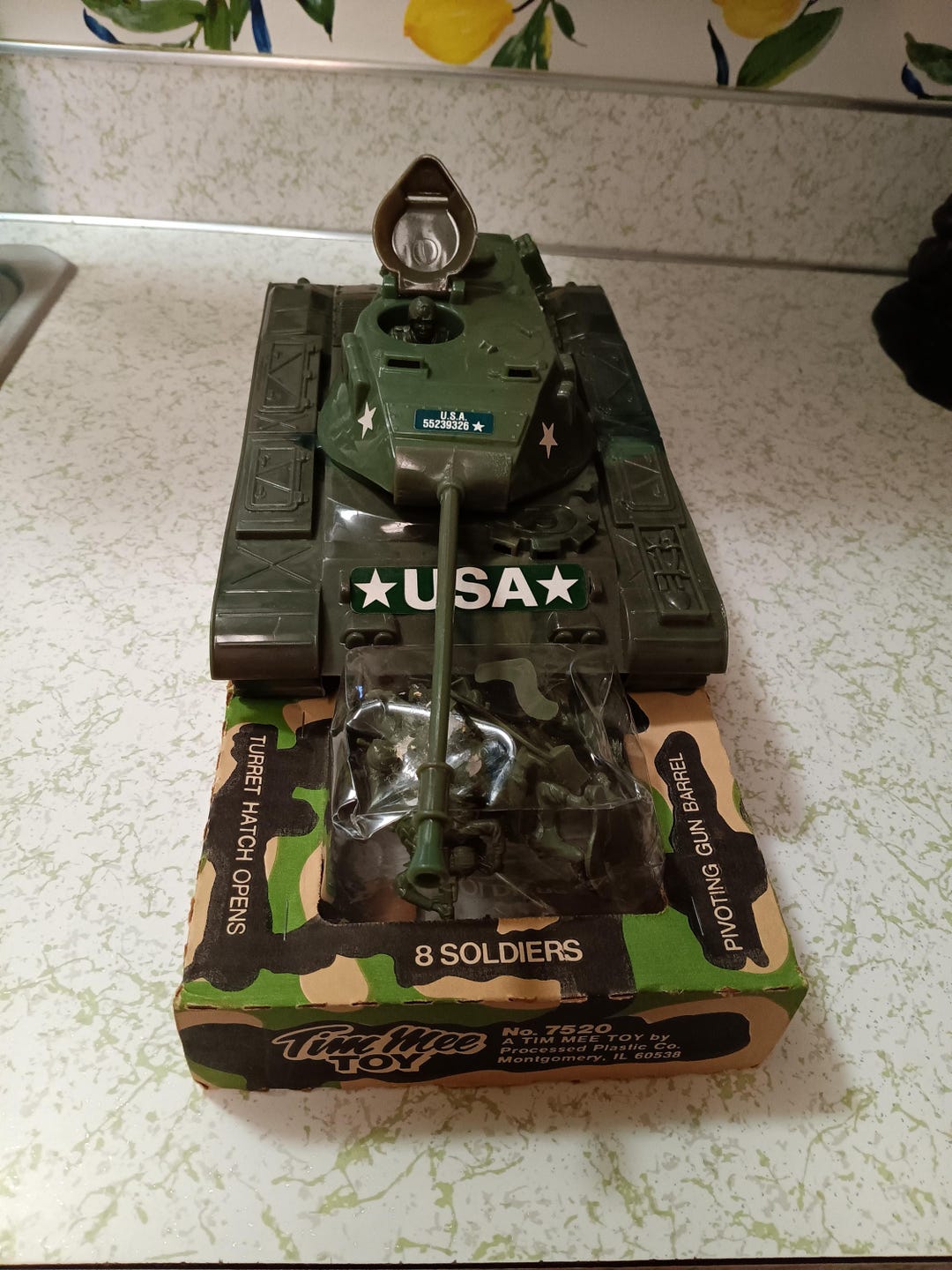 Vintage Tim Mee Toy Plastic Tank in Original Sealed Box - Made in USA ...