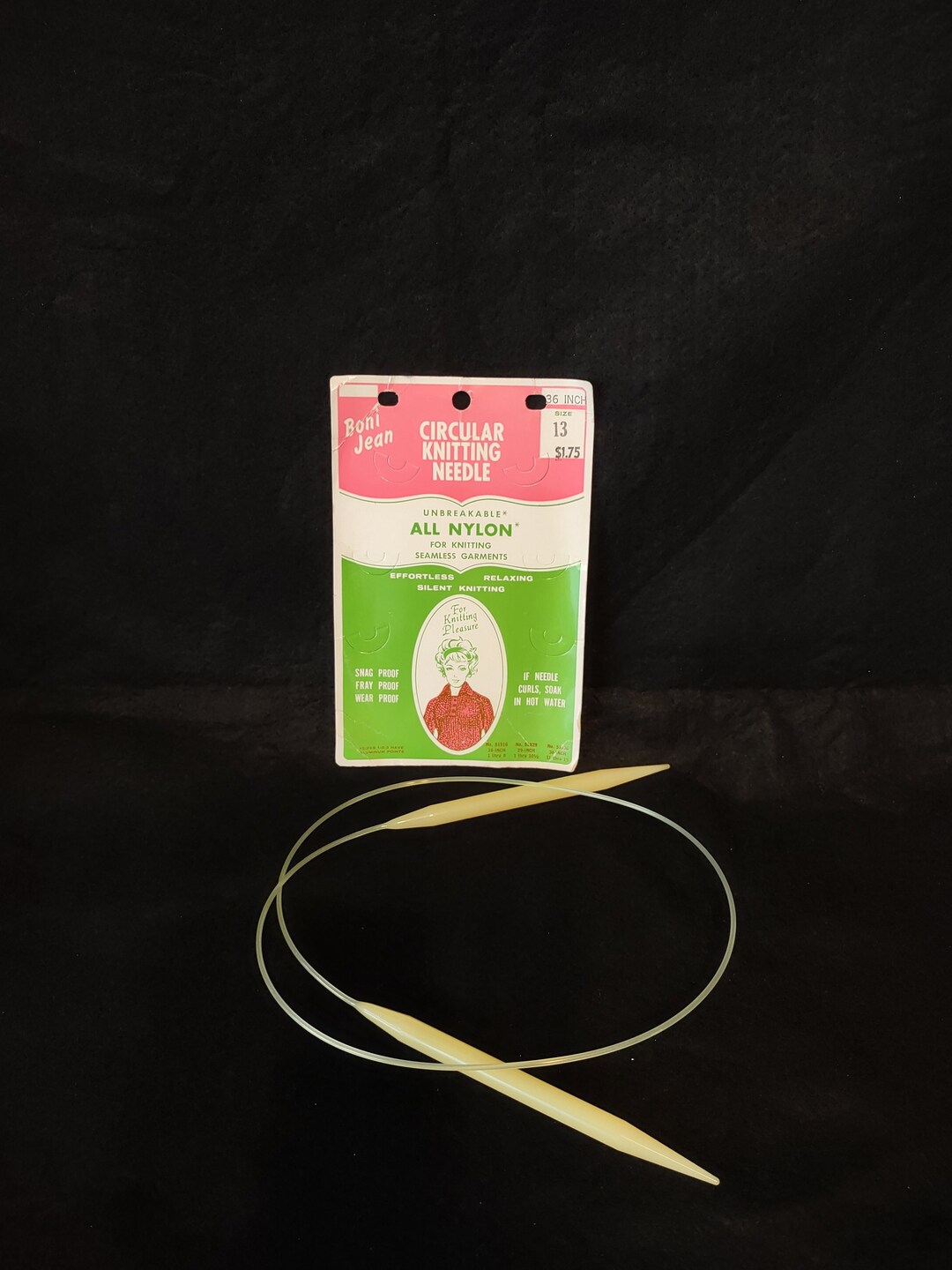 1970s Boni Jean 36" Circular Knitting Needle - Unbreakable Nylon - for ...
