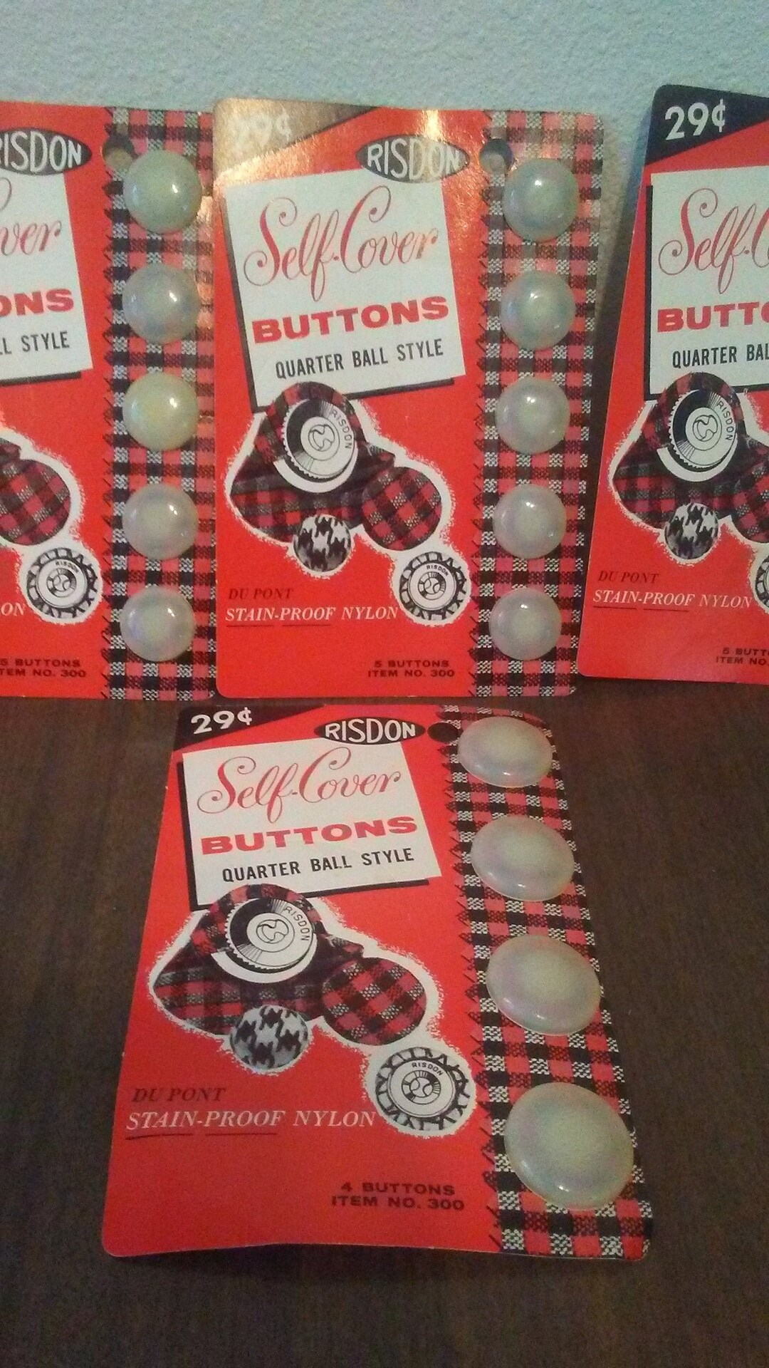Vintage Risdon Self-cover Buttons: Quarter Ball Style, Sewing Notions ...