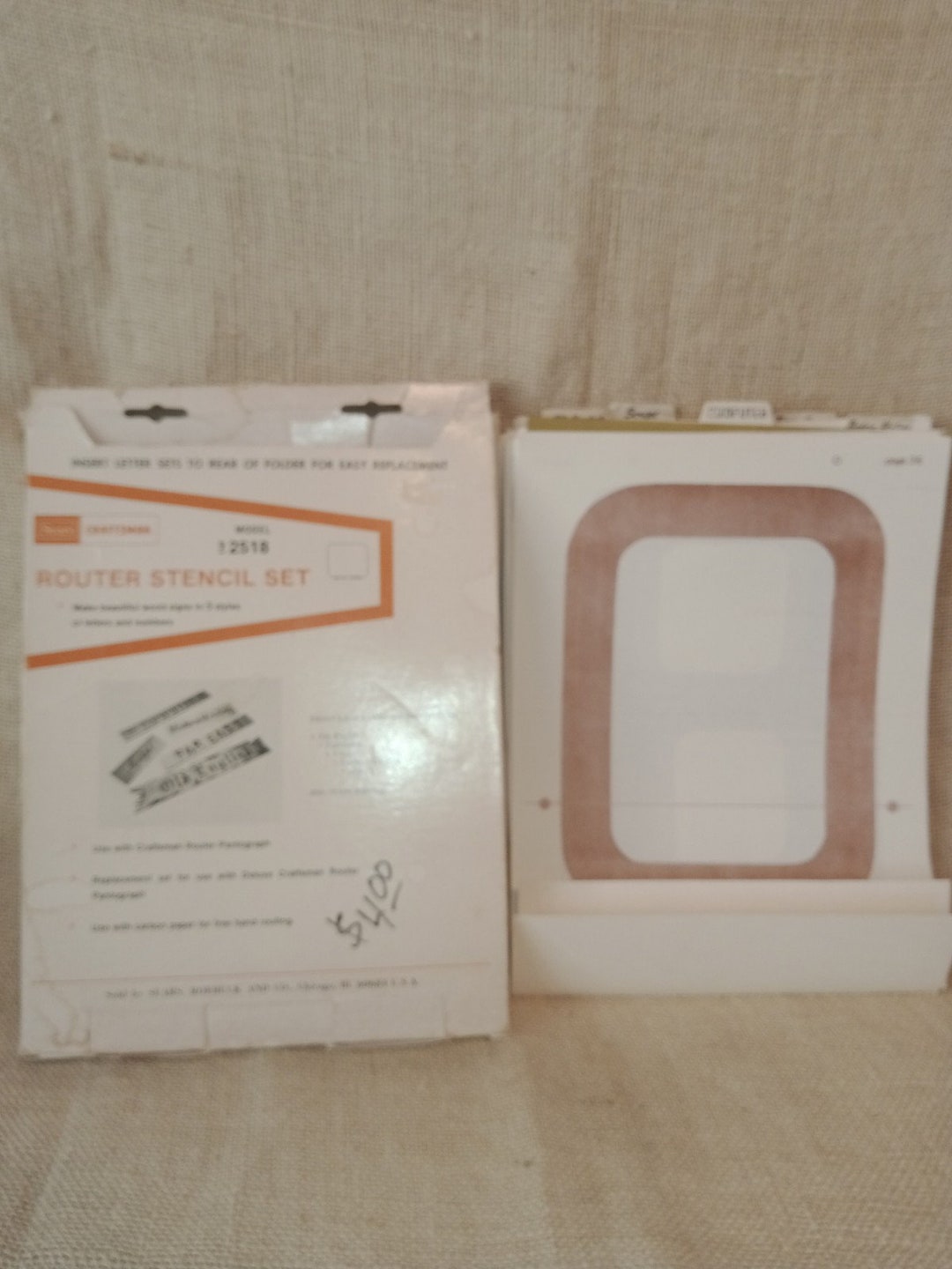 Sears Craftsman Router Stencil Set Model 9 2518 - Woodworking - Stencil ...