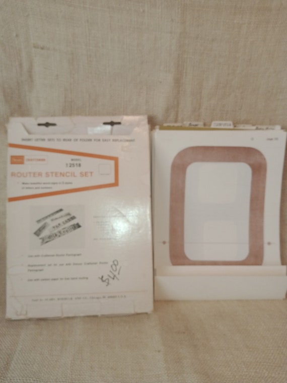 Sears Craftsman Router Stencil Set Model 9 2518 Woodworking | Etsy