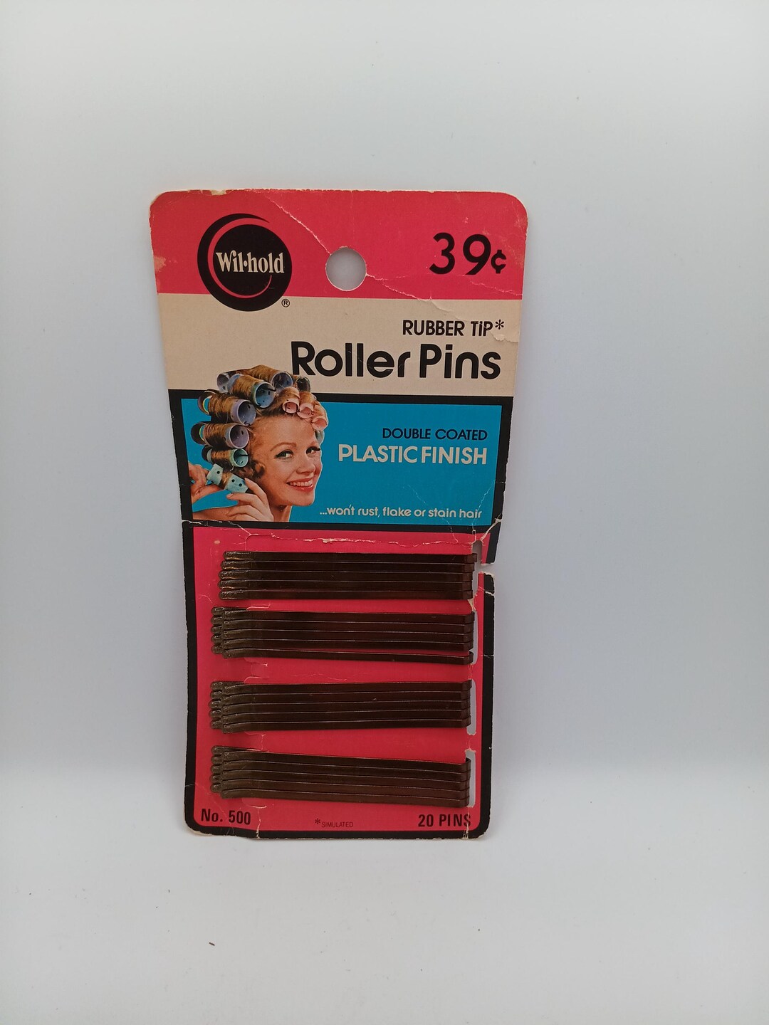 NOS 1960s Wil-hold Rubber Tip Roller Pins: Double Coated Plastic Finish ...