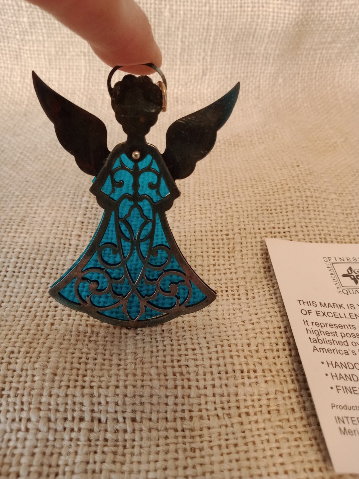 International Silver Christmas Collection Angel Ornament With | Etsy