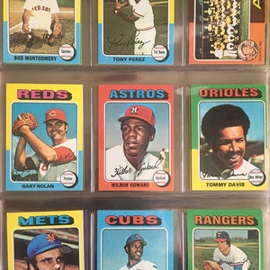 Vintage 1975 Topps Mini Baseball Cards: 132 Card Lot, Hall of Famers - Etsy