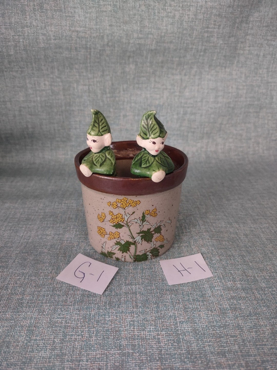 1950s Treasure Craft Lucky Sprite Wee Wuns Pot Huggers Pot Hangers ...