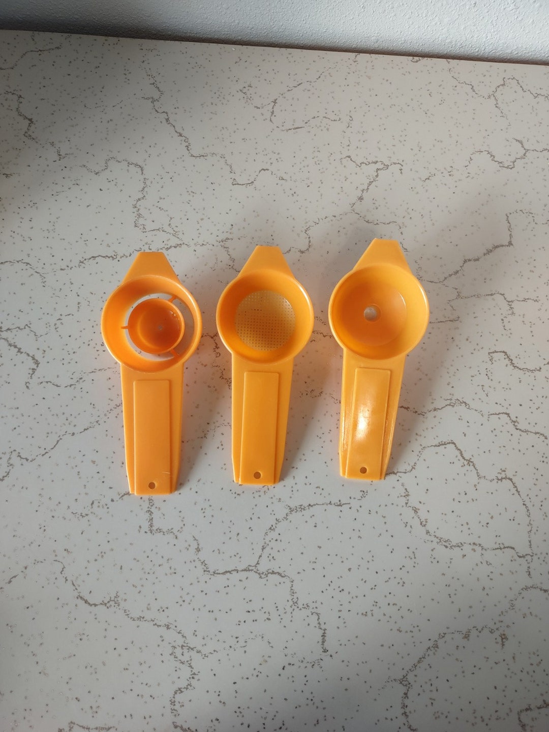 Set of 3 1970s Kitchen Gadgets - Tupperware Style Egg Separator, Funnel ...