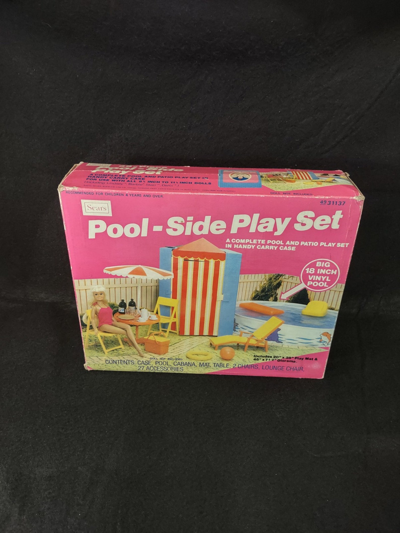 Vintage Sears Pool-side Play Set Dollhouse Miniatures | Etsy