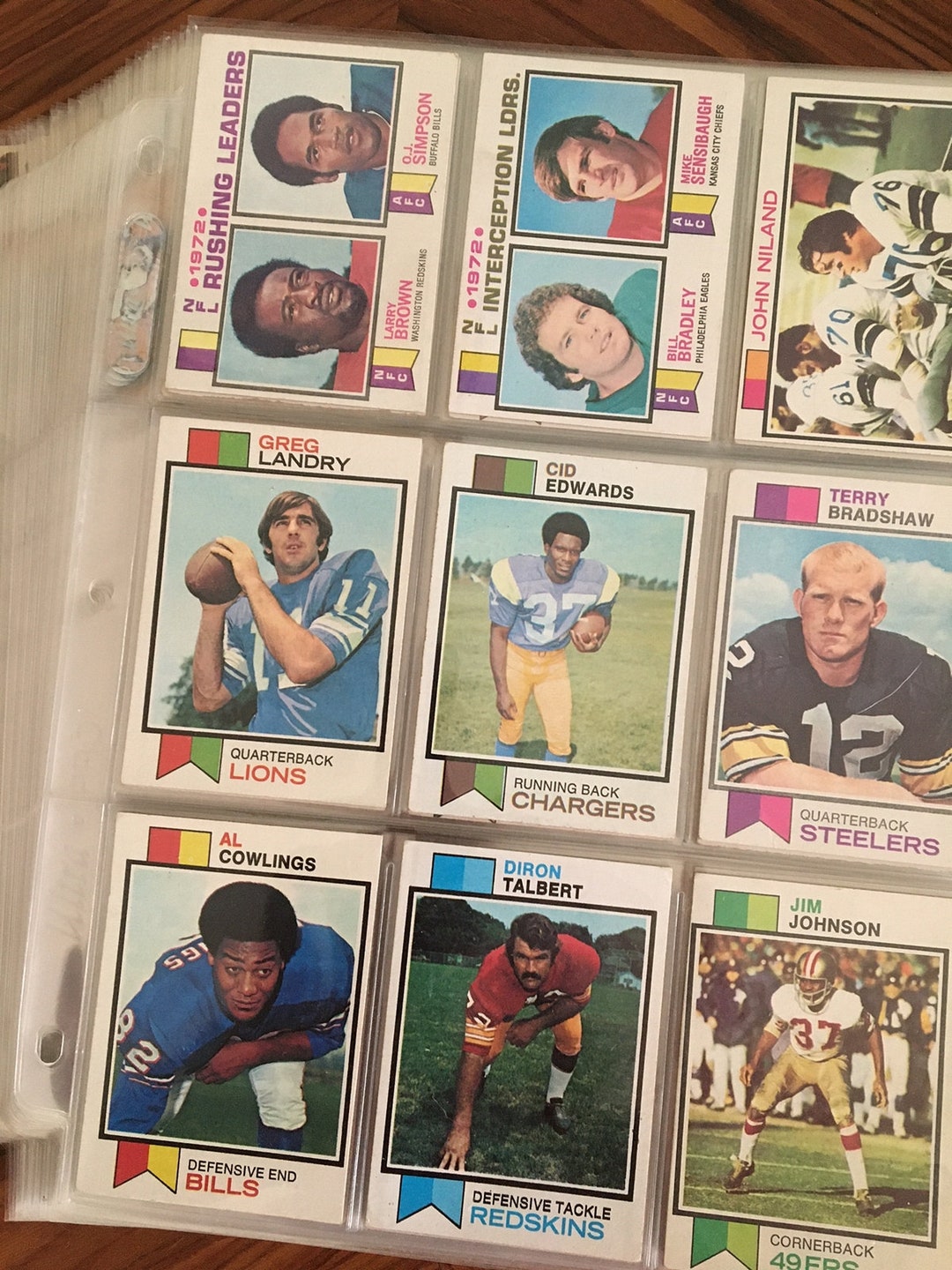 Vintage 1973 Topps Football Cards: 366 Card Lot, Hall of Famers - Etsy
