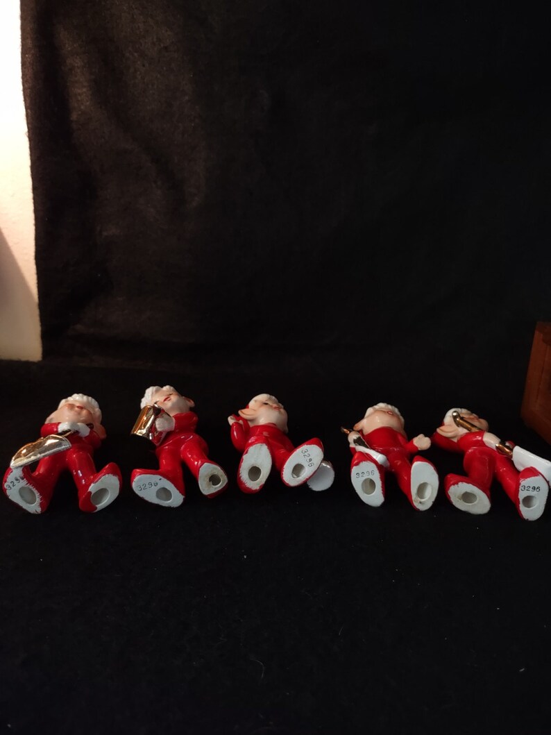 Set of 5 1950s Lefton Ceramic Gardening Pixies With Gold - Etsy