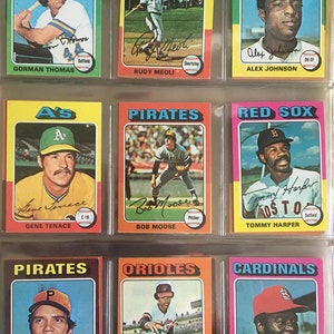 Vintage 1975 Topps Mini Baseball Cards. Lot of 132 Cards. Good ...