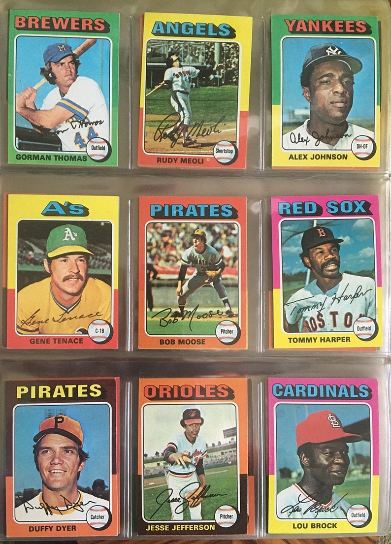 Vintage 1975 Topps Mini Baseball Cards: 132 Card Lot, Hall of Famers - Etsy