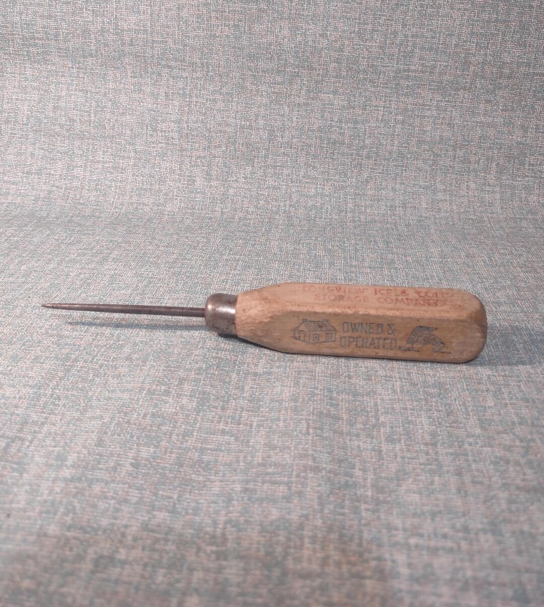 Antique Ice Pick Prior to Area Code Longview Ice & Cold Storage Company ...