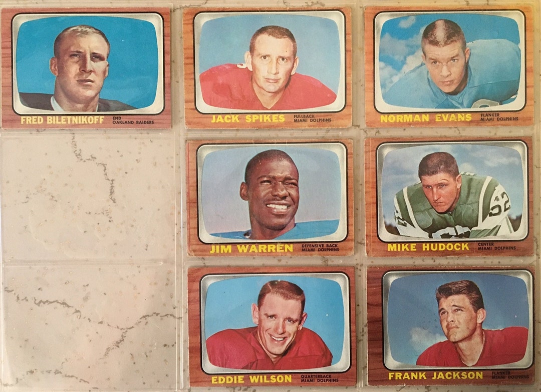Vintage 1966 Topps Football Cards: Biletnikoff HOF, Lot of 7 - Etsy