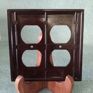 1940s Bakelite 2 Gang Duplex Wall Outlet Cover Vintage Electrical Home ...