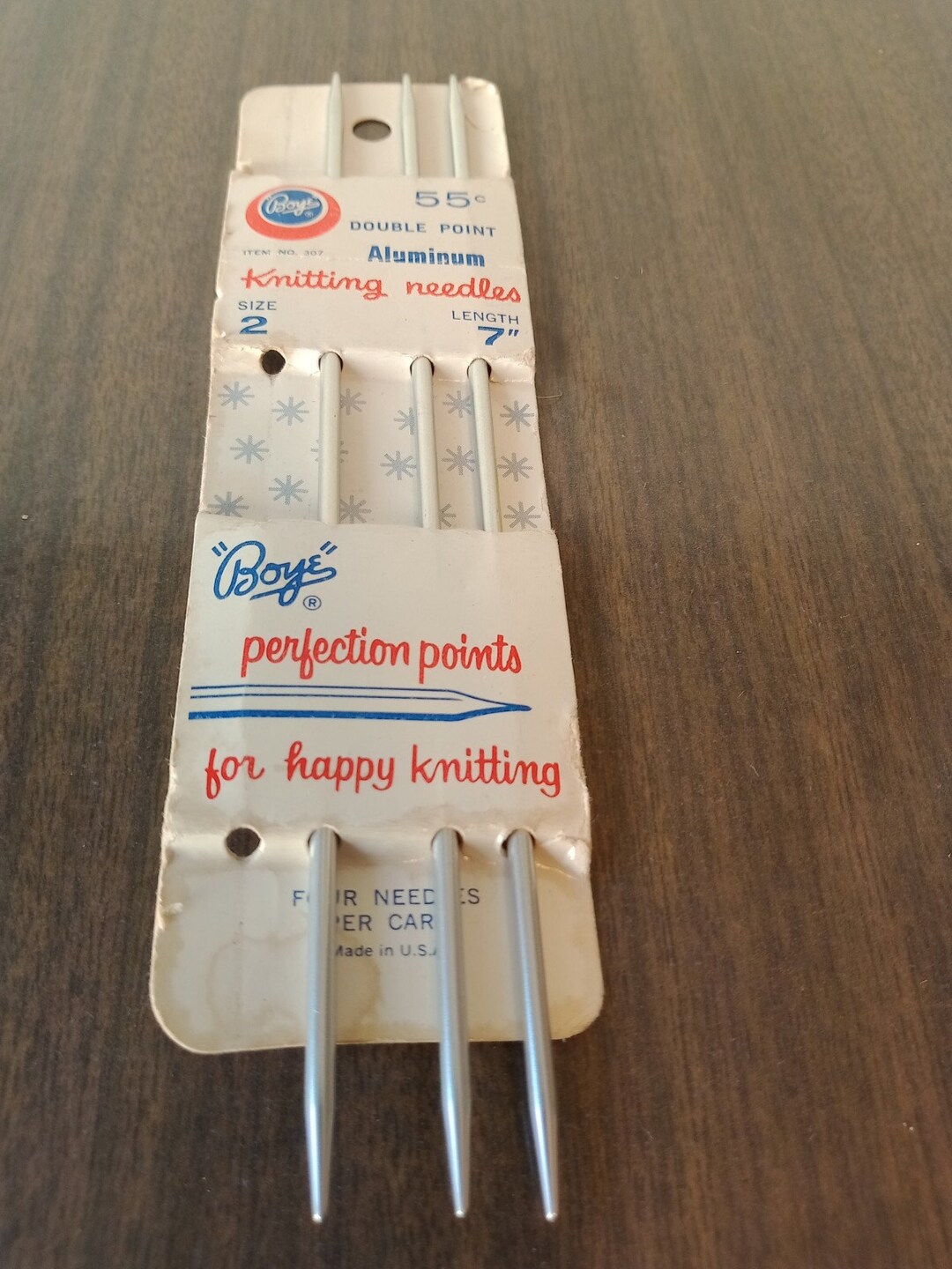 Vintage Boye Size 2 Double Point Aluminum Knitting Needles - Boye ...