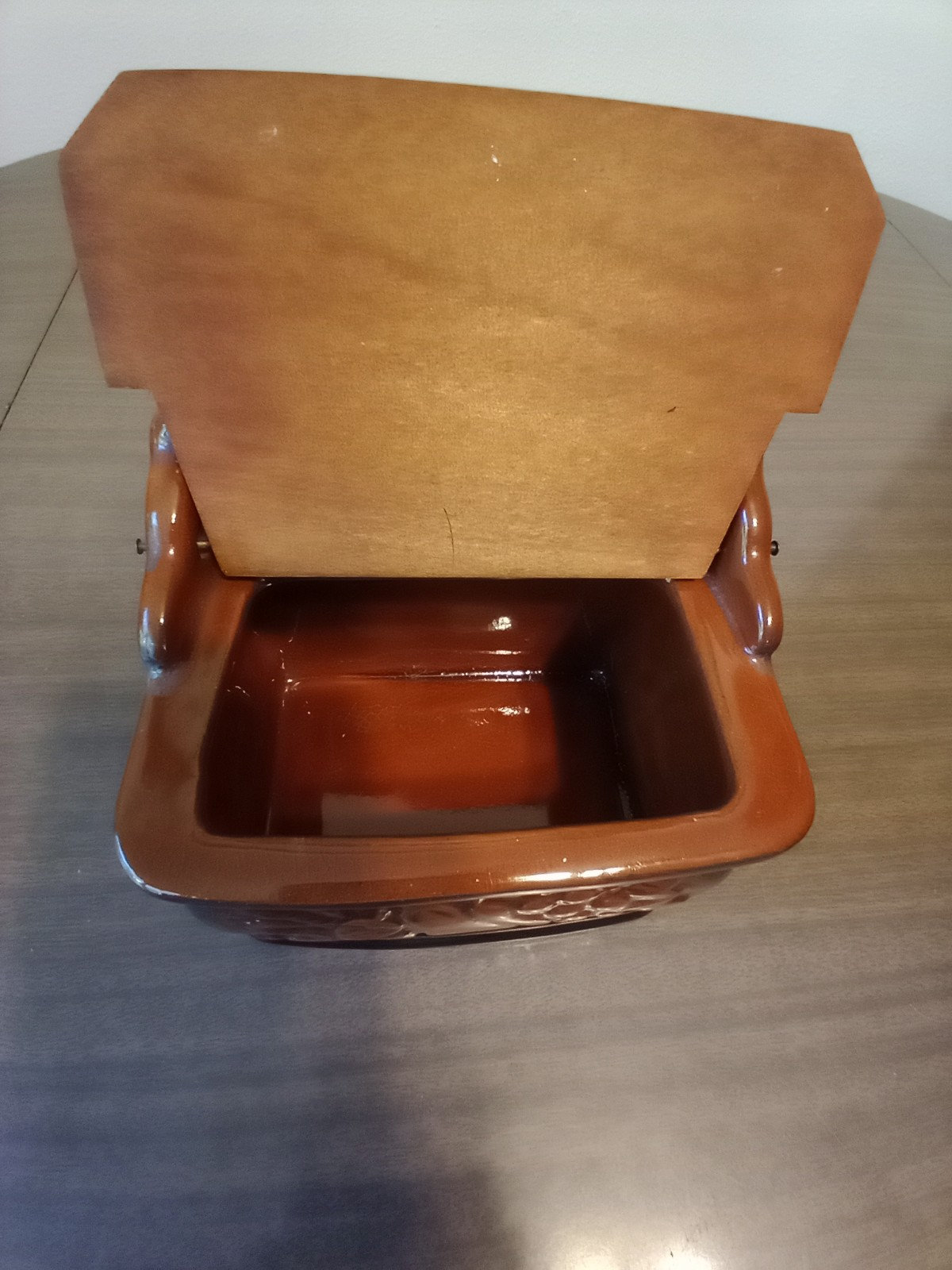 Japanese Redware Pantry Salt Box Pantry Box Brown Glazed - Etsy