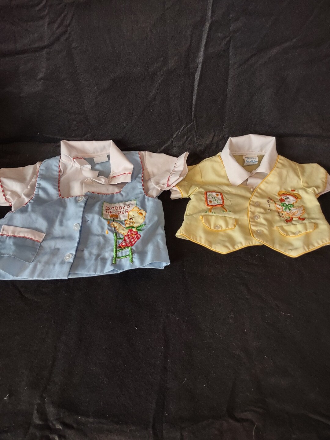 Yellow or Blue Vintage Kids Clothes - Cradle Togs - Vintage Kids Shirts ...