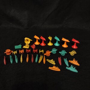 Vintage Metal Game Pieces Conflict War Miniatures Jet Rockets, Ships ...
