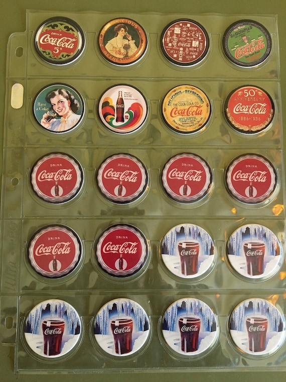 Coca-cola Collect-a-card coke Cap Collection | Etsy