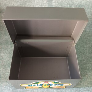 Industrial 4 X 6 Metal File Card Box With Retro Stickers -vintage ...