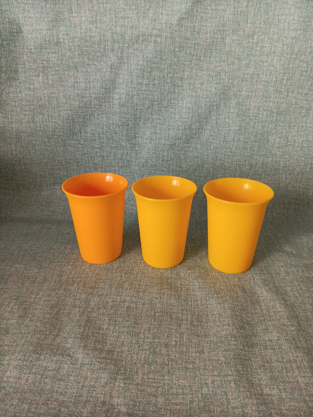 Set of 3 Retro Tupperware Bell Tumblers - Sunflower Yellow and Yellow ...
