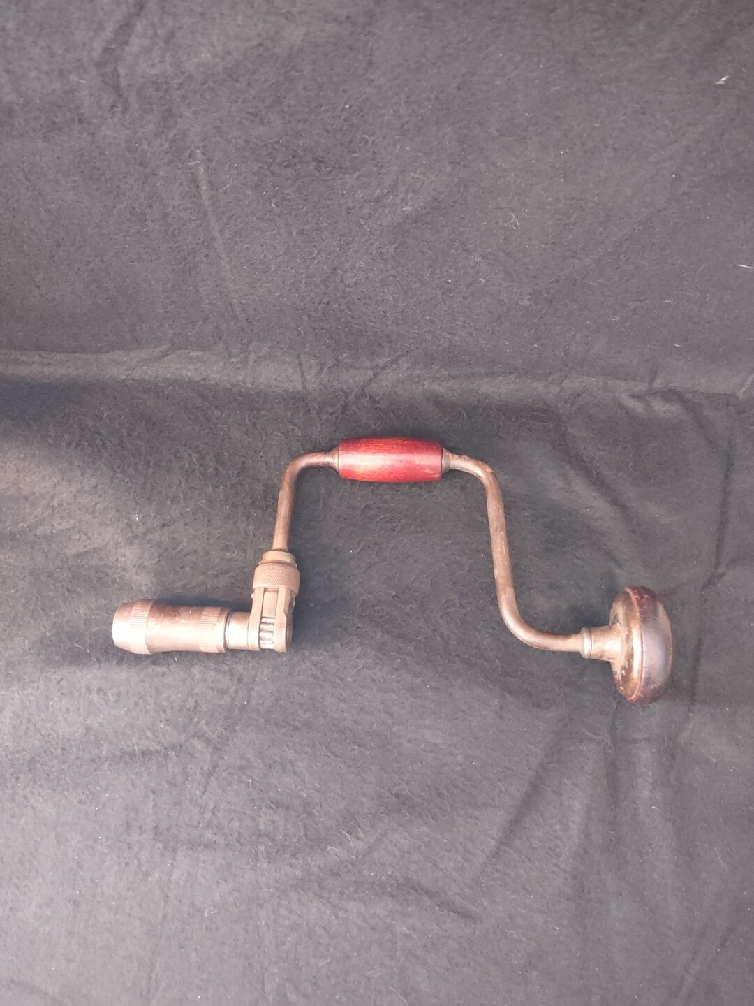 Antique Hand Drill With Wood Handle - 1940s Vintage Tool - Etsy