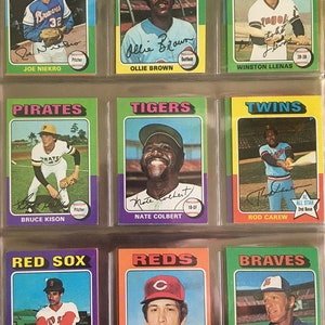Vintage 1975 Topps Mini Baseball Cards: 132 Card Lot, Hall of Famers - Etsy