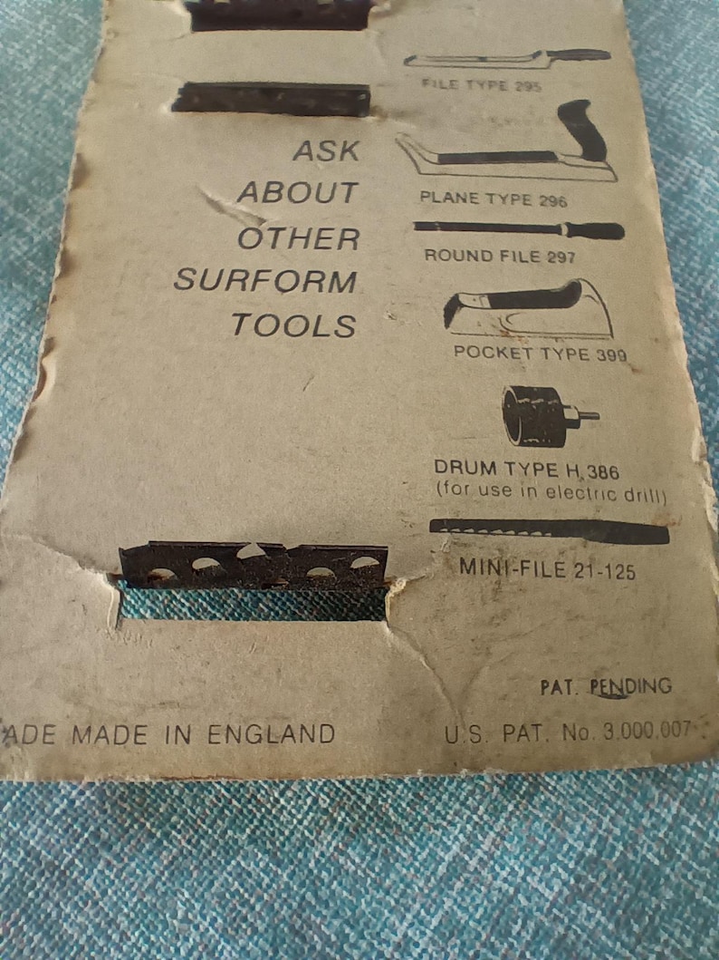 Vintage Stanley Surform Shaver Replacement Blades on Original Package ...