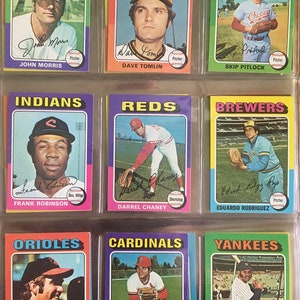 Vintage 1975 Topps Mini Baseball Cards: 132 Card Lot, Hall of Famers - Etsy