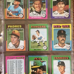 Vintage 1975 Topps Mini Baseball Cards: 132 Card Lot, Hall of Famers - Etsy