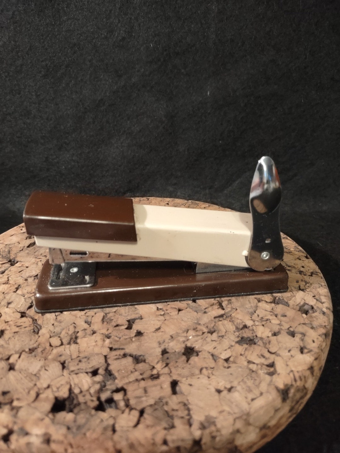 Vintage Rexel Brown and Taupe Stapler With Attached Staple Remover ...