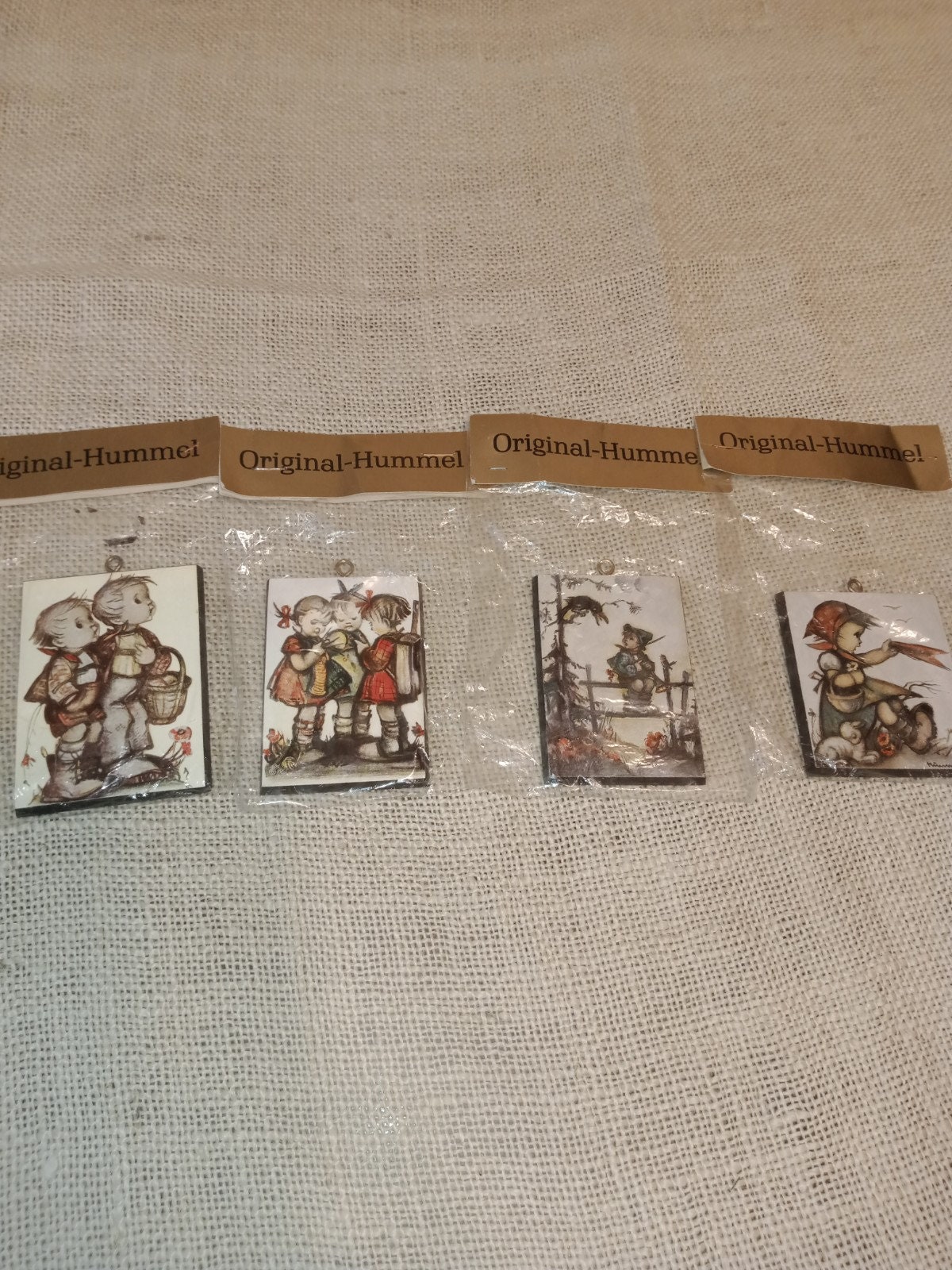 Set of 4 Original Hummel Small Wall Plaques or Christmas Ornaments in ...
