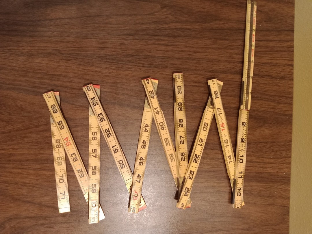 Lufkin Red End Extension Ruler - 6 Foot With Brass Extension - Vintage ...