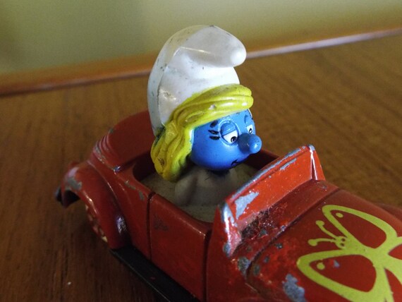 Vintage 1982 Ertl Smurf 1 Smurfette VW Bug. Fair Condition - Etsy