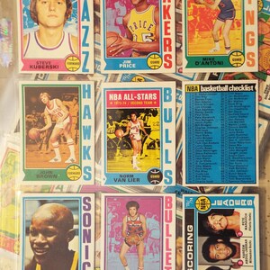 Vintage 1974 Topps Basketball Cards. Lot of 255 Cards. Fair-excellent ...