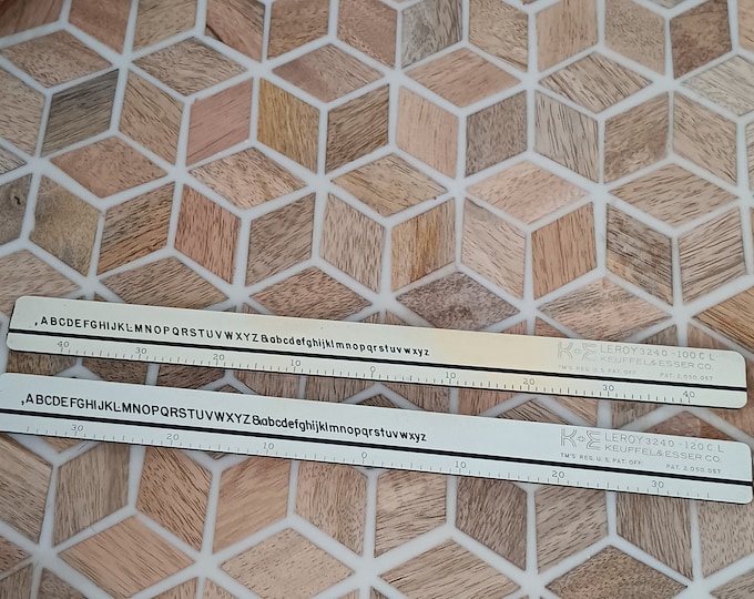 Keuffel Esser K + E Leroy Lettering Guide - Vinage Lettering Guide ...