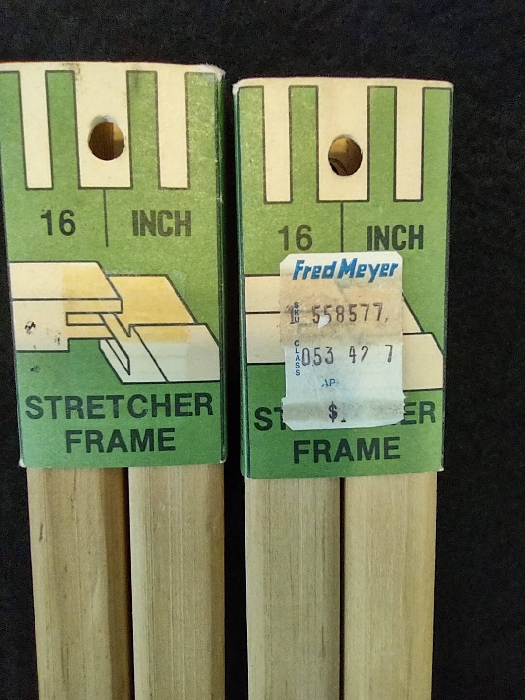 Vintage 16" Wood Stretcher Frames - Set of 2 - Needlepoint, Embroidery ...