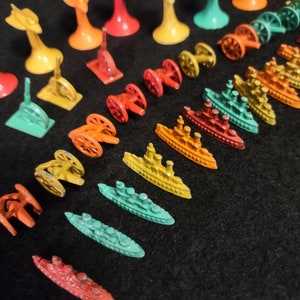 Vintage Metal Game Pieces - Conflict - War Miniatures - Jet Rockets ...