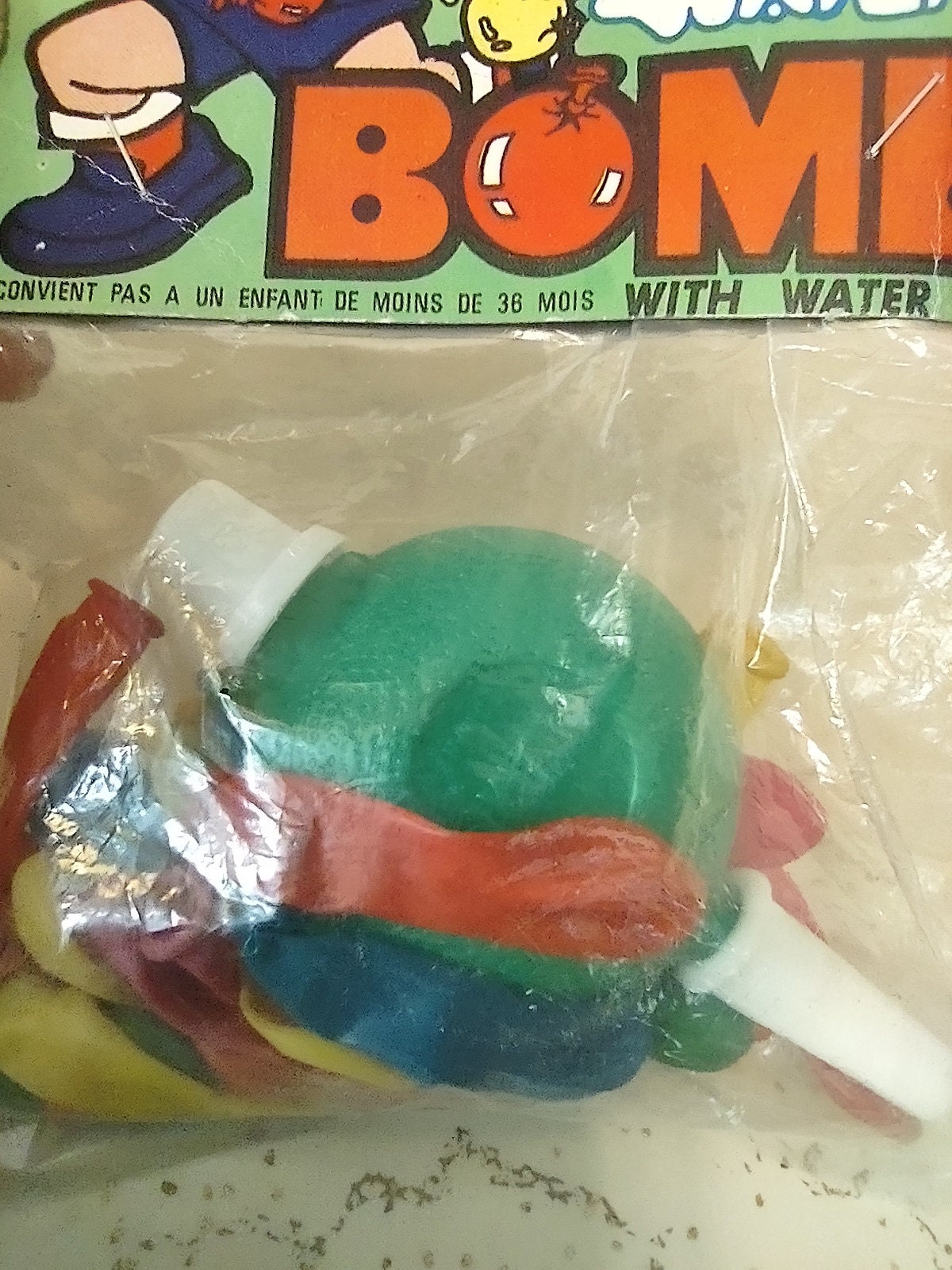 Vintage Plastic Toy Water Bomb With Pump 1970s Toy NOS - Etsy