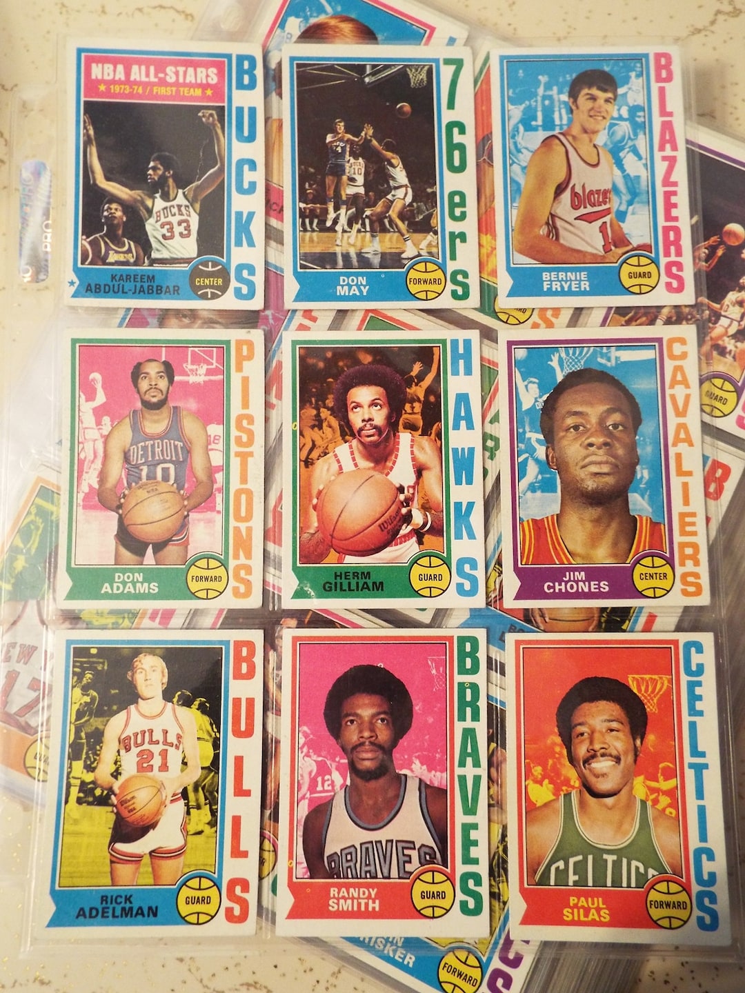 Vintage 1974 Topps Basketball Cards. Lot of 255 Cards. Fair-excellent ...