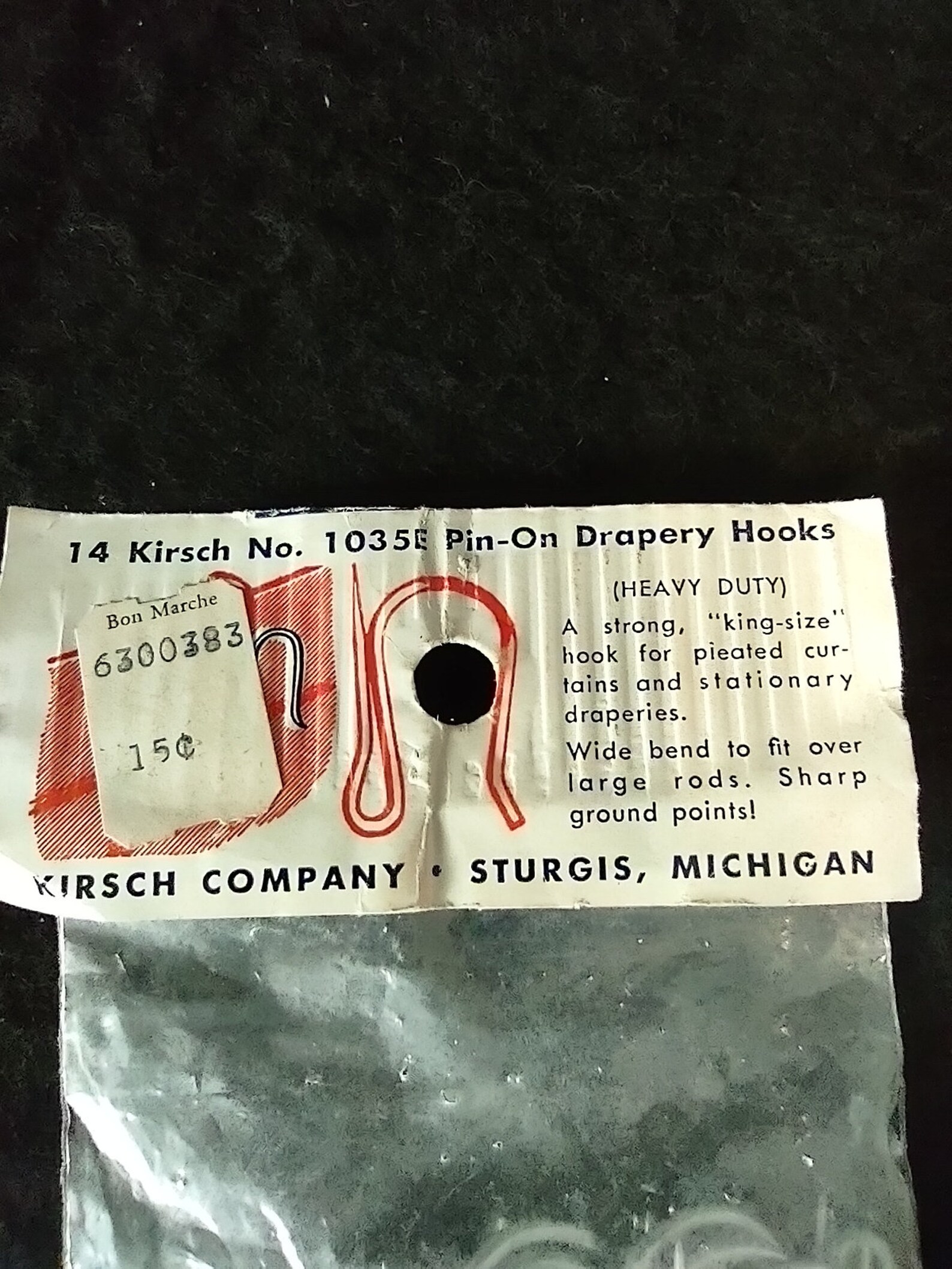 Vintage Kirsch Pin-on Drapery Hooks Heavy Duty Pleated - Etsy