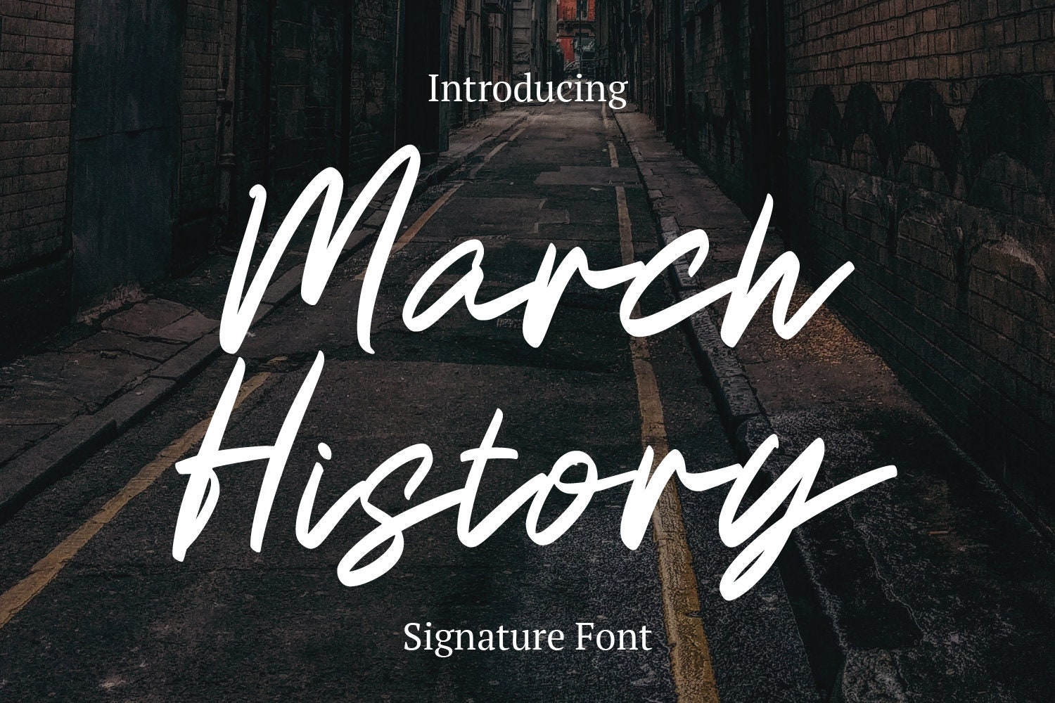 March History Signature Brush Font: Handwritten Script Typeface - Etsy