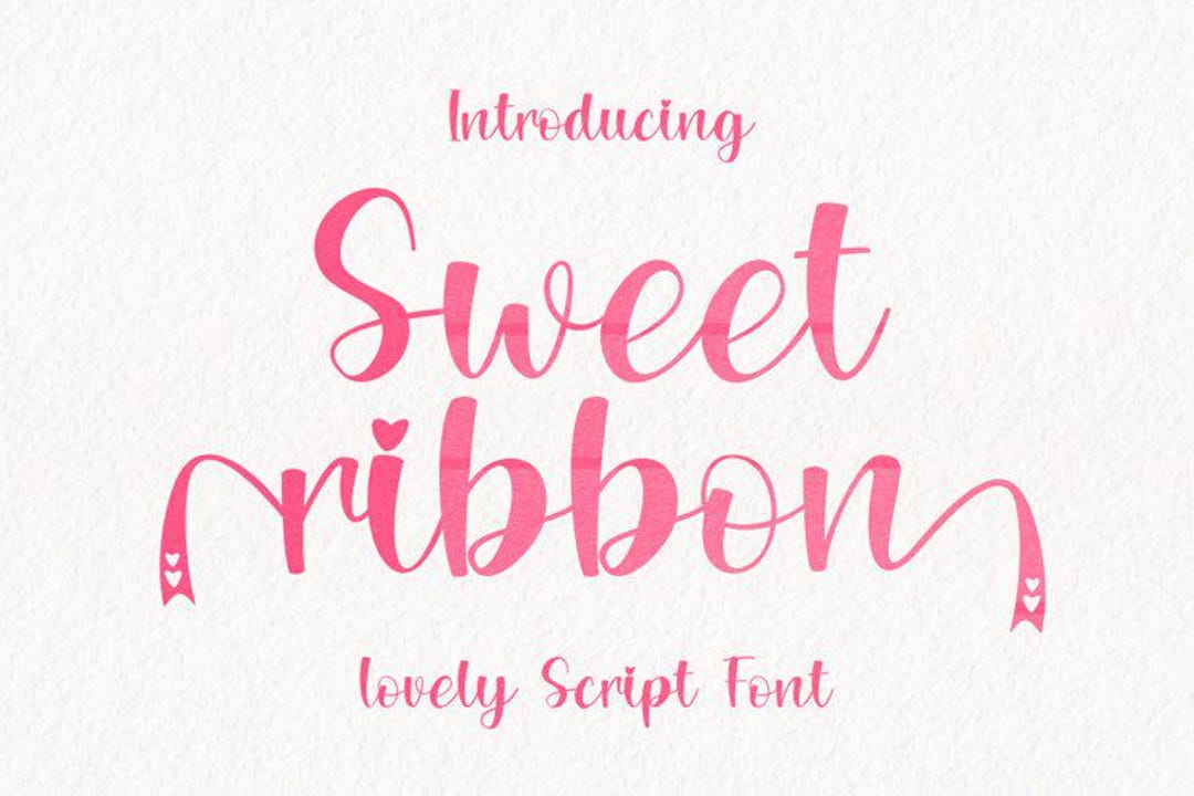 Sweet Ribbon Script Font | Wedding, Logo, Branding, Invitations ...