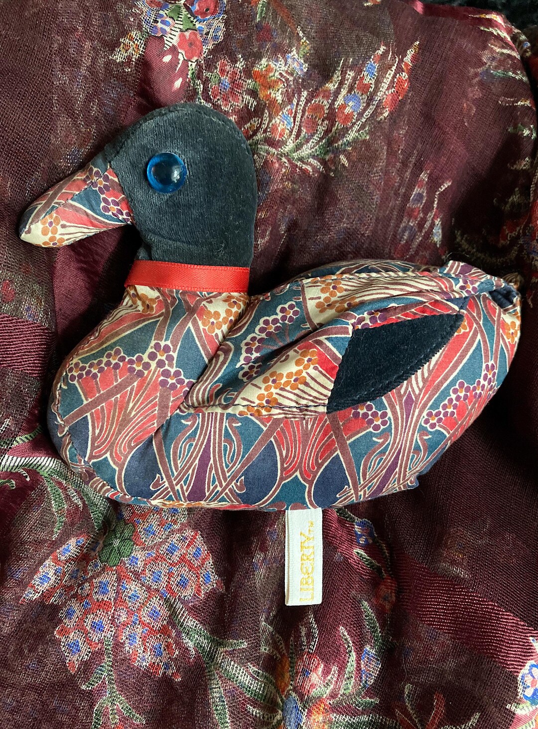 Vintage Liberty Print Duck-shaped Bean Bag by Liberty of London - Etsy