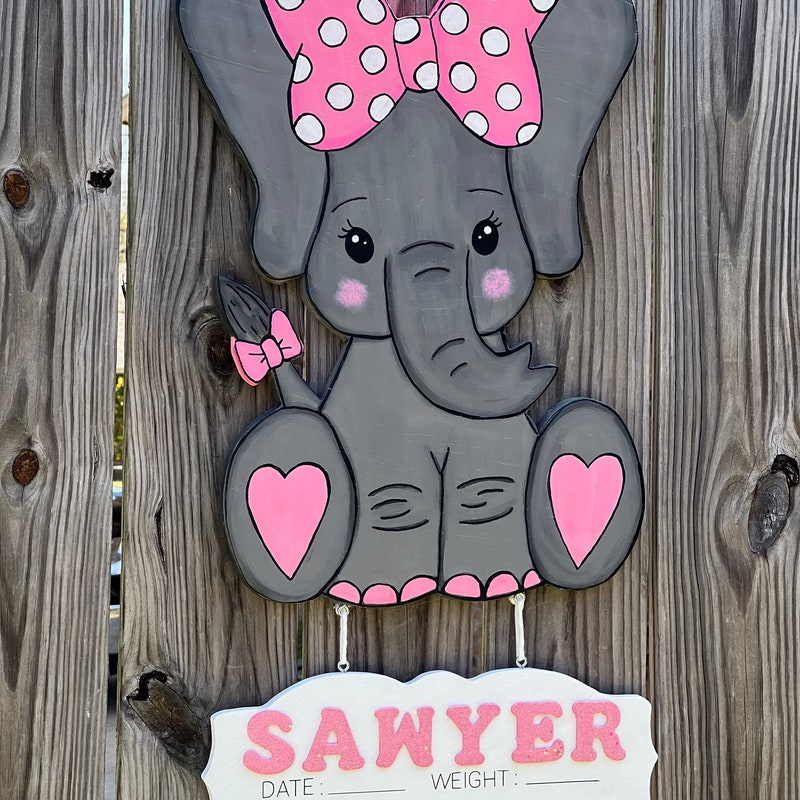 Elephant Door Hanger - Etsy