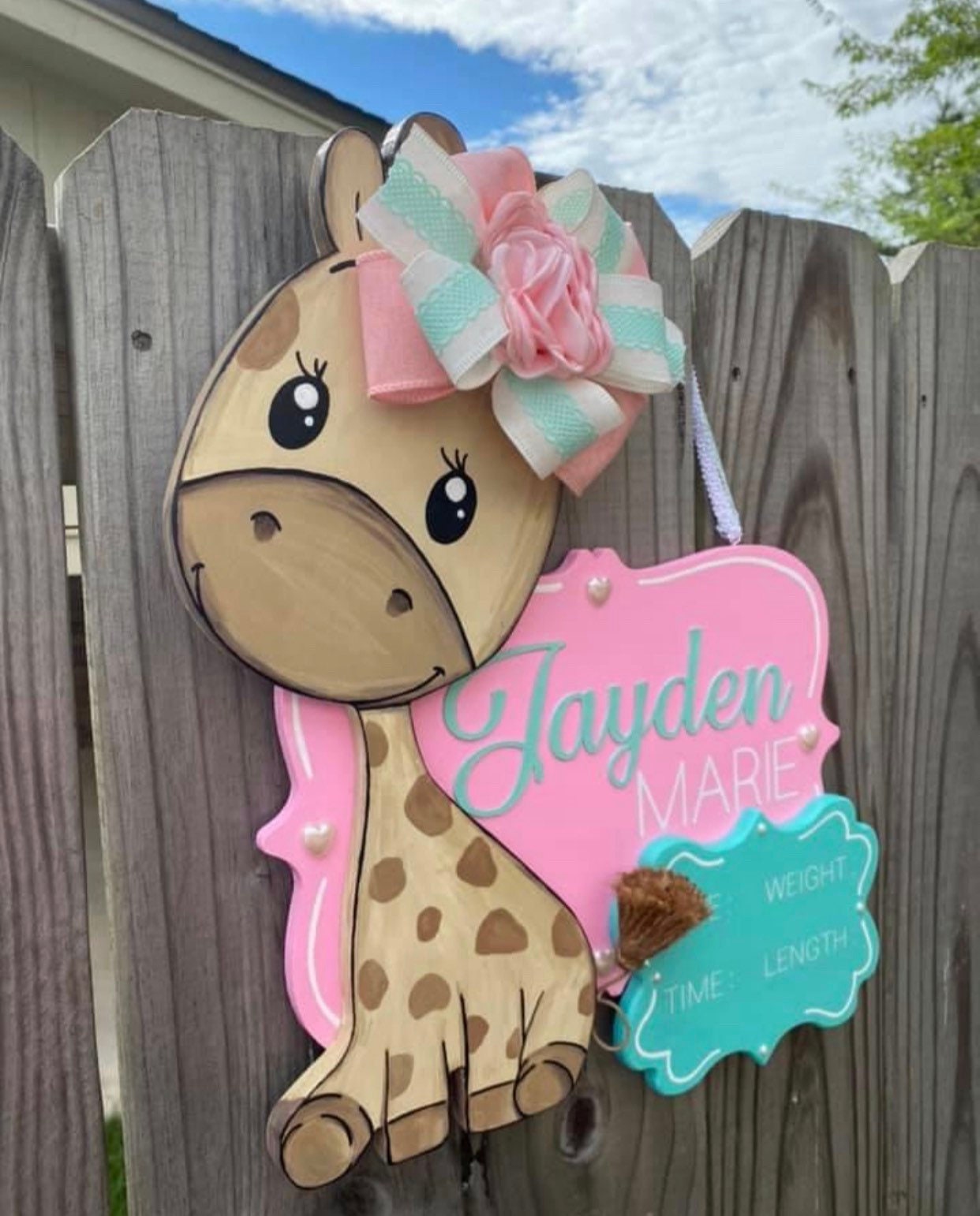 Giraffe Door Hanger - Etsy