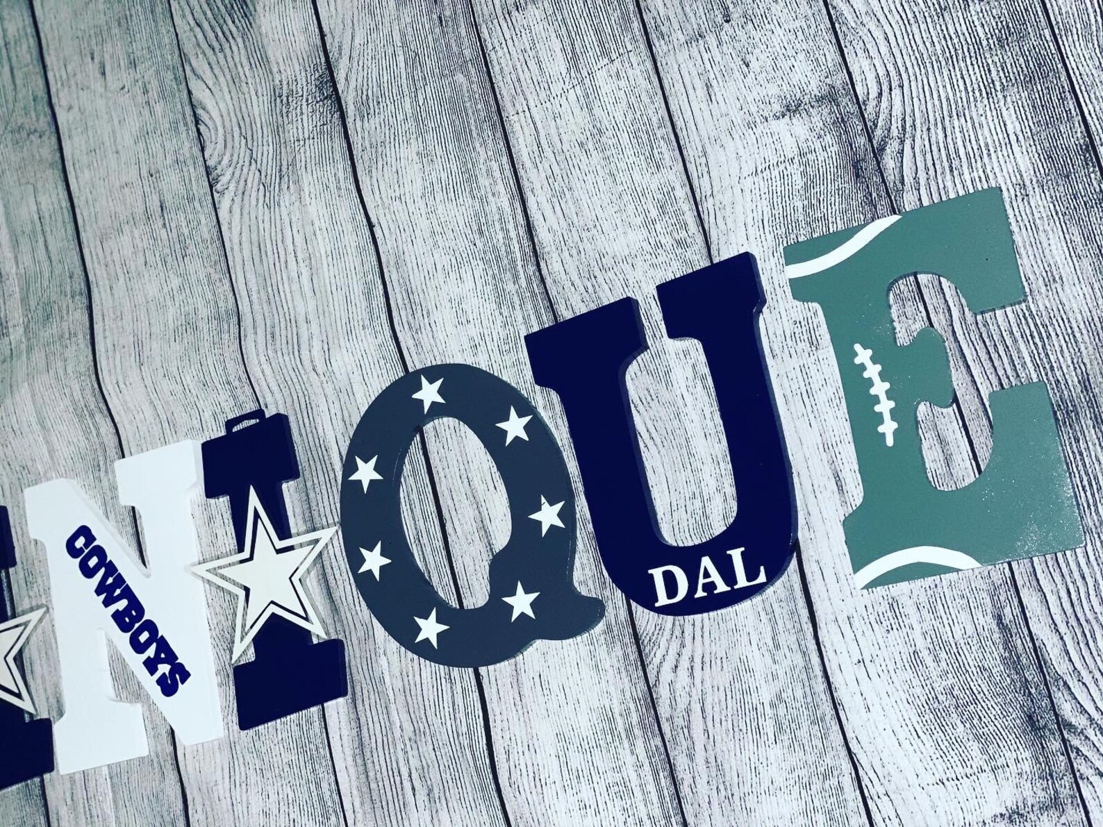 Dallas Cowboys Wooden Letters Wood letters/ Cowboys Decorated | Etsy